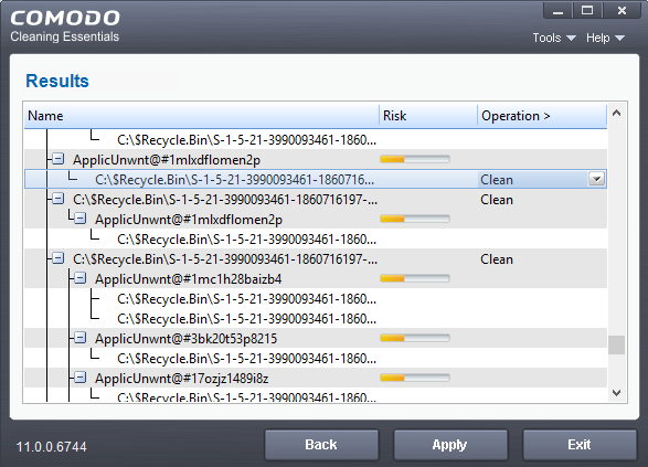 Comodo Cleaning Essentials (CCE) Version 11.0 Full Scan | The Security Products
